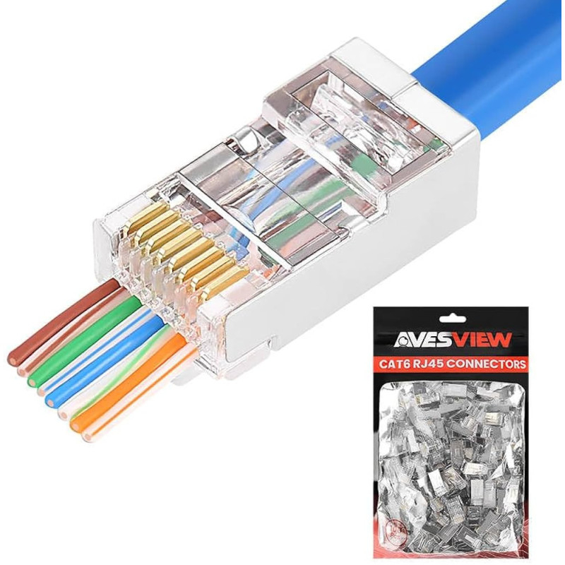ᐅ Bolsa de 100 Conectores RJ45 Cat. 6: Conexiones Rápidas y Seguras de ...